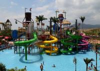 China Fun Aqua Playground / Amusement Park Slide With Spray / Water Curtain for sale
