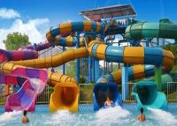 China Hotel Resort Stimulating Aqua Park Tube Water Slide for sale