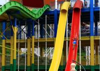 China Fiberglass Children'S Water Slide Blue / Yellow / Customized For Water Park for sale