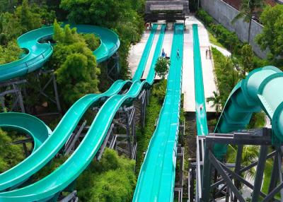 China Outdoor Speed Water Slide Aqua Water Park Swimming Pool Commercial Slide Blue Color for sale
