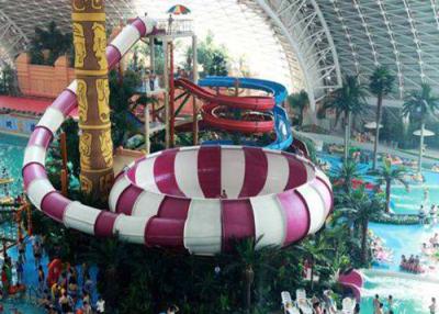 China Fiberglass Water Park Slide , Indoor Middle Behemoth Slide For Adult for sale