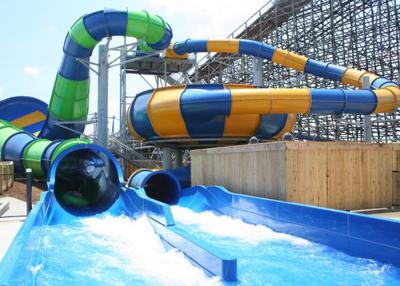 China Custom Construction , Fiberglass Super Bowl Water Slide For Swimming Pool for sale