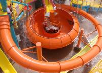 China High Speed Space Bowl Water Slide Aqua Park Construction Red Yellow for sale