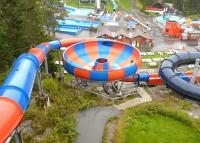 China Space Bowl Spiral Fiberglass Water Slide for Amusement Park for sale