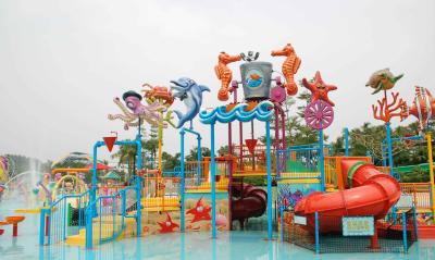 China Attractive Water Park Equipment Marine Theme Style Construction Play House for sale