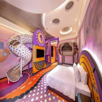 China Unlock a new experience of parent-child accommodation. The charm of the slide equipment in the hotel parent-child room for sale