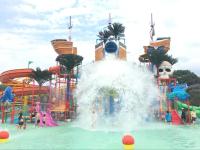 China OEM Anti Ultraviolet Aqua Playground Pirate Ship Slide For Resort Park for sale