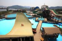 China 12m Platform Height U - Waving Water Park Slide / Commercial Playground Equipment for sale