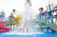 China Big Interactive Fiberglass Water Play House With Water Slide / Aqua Park Equipment for sale