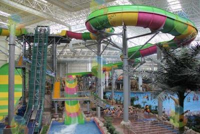 China FRP Boomerang Spiral Swimming Pool Slide Environmental Protection for sale