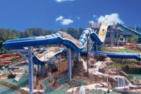 China 400 Riders Capacity Rafting Spiral Water Slide For Amusement Park for sale