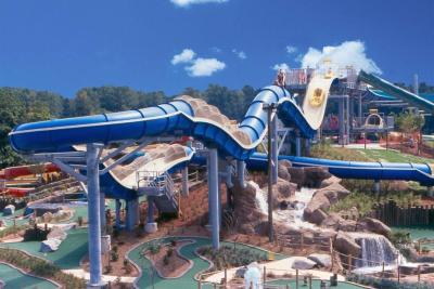 China 400 Riders Capacity Rafting Spiral Water Slide For Amusement Park for sale