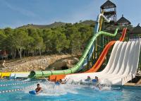 China 6 Guests Per Time Colorful Custom Fiberglass Water Slides for sale