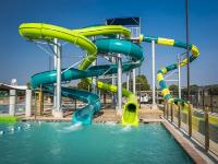 China Fiberglass Combination Water Park Slide For Adult / Spiral Swimming Pool Slide for sale