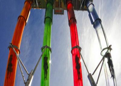 China 6 Guests Per Time Colorful Custom Fiberglass Water Slides for sale