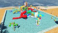 China Commercial Kid Water Park Design Fiberglass Pool Play Water Equipment for sale