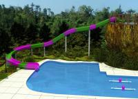 China 2 Person Outdoor Swimming Pool Slides For Family Resort / Adventure Park Water Slide for sale