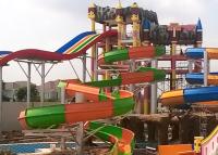 China Mix Color Outside Fiberglass Custom Water Slides With One Year Wanranty for sale