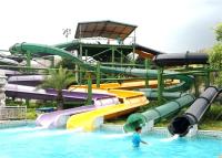 China Outdoor Aqua Play Adult Swimming Pool Spiral Water Slides for sale