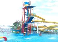 China Hotel Custom Fiberglass Water Slides With Floats Bowl for sale