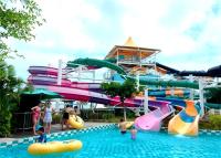 China Anti Fade Commercial Spiral Water Slide For Indoor Resort Fiberglass Slide Rides for sale