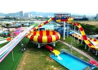 China Hotel Custom Fiberglass Water Slides With Floats Bowl for sale