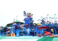 China Anti UV Aqua Playground Children Water Play Slide For Hotel for sale