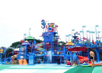 China Anti UV Aqua Playground Children Water Play Slide For Hotel for sale