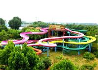 China Mix Color 2000sq.m 5m Spiral Water Slide For Children for sale