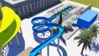 China Fiberglass Custom Water Slides Huge Adult Fast Flowing 8mm thick for sale
