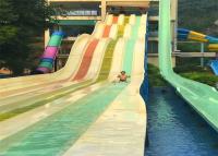 China 4 / 5 Lane Custom Water Slides High Speed Racing For Giant Aqua Park for sale