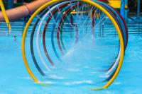 China Water Spray Park Rainbow Circle Children Water Playground Colorful water splash park for sale
