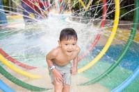 China Steel Frame Kids Water Playground , Water Play Equipment Water Fountain for sale