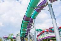 China Super Boomerang Water Slide Fiberglass Commercial Water Slide Theme Water Park for sale