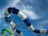 China Super Boomerang Water Slide Fiberglass Commercial Water Slide Theme Water Park for sale