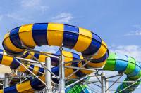 China Super Boomerang Water Slide Fiberglass Commercial Water Slide Theme Water Park for sale