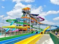 China Fiberglass Outdoor Spiral Slide Water Pool Slide Playground For Amusement Park for sale