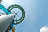 China Safety Fiberglass Spiral Theme Park Water Slide For Entertainment Experience for sale