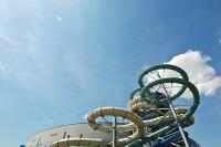 China Safety Fiberglass Spiral Theme Park Water Slide For Entertainment Experience for sale