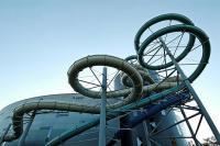 China Safety Fiberglass Spiral Theme Park Water Slide For Entertainment Experience for sale