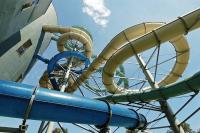 China Safety Fiberglass Spiral Theme Park Water Slide For Entertainment Experience for sale