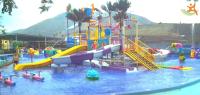 China Summer Outdoor Aqua Playground Games Fiberglass Slide Family water house For Theme Park for sale