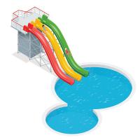 China Exciting Barrel Sled Fiberglass Water Park Slide For Teenager for sale
