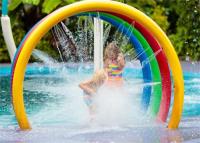 China Galvanized Pipe Kids Water Playground Interactive Children'S Splash Park for sale
