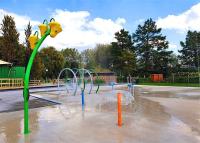 China Galvanized Pipe Kids Water Playground Interactive Children'S Splash Park for sale