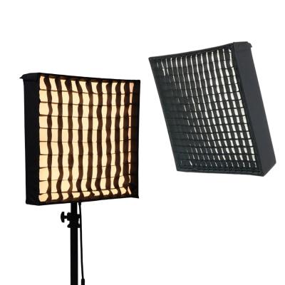 China Portable Roll-up LED Light Adjustable Color Temperature 3200K-5600K Remote Control 200W Grid Softbox for Photography Live for sale