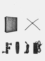 China Portable Roll-up LED Light Adjustable Color Temperature 3200K-5600K Remote Control 200W Grid Softbox for Photography Live for sale