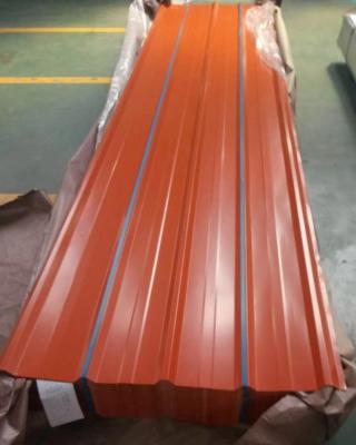 China 1.5mm Galvanized Color Coated Corrugated Steel Roof Sheet 40-275g Zinc Coating for sale