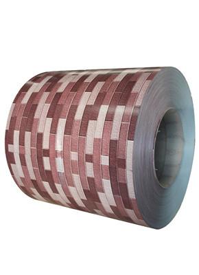China Brick Pattern PPGI Color Coated Steel Coil 0.3-2.0mm for Prefab House and Fencing for sale