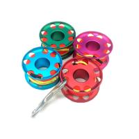 China Circular 50m Scuba Diving Accessories Reel Line Aluminum Alloy Material for sale